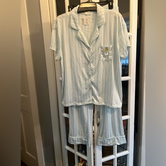 Laura Ashley | Intimates & Sleepwear | Laura Ashley Soft Blue Striped ...